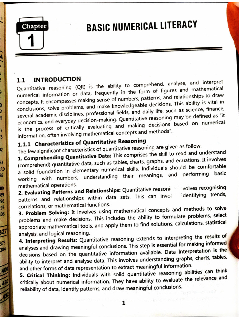 Quantitative Reasoning-1 by Sir Asad Ali | PDF