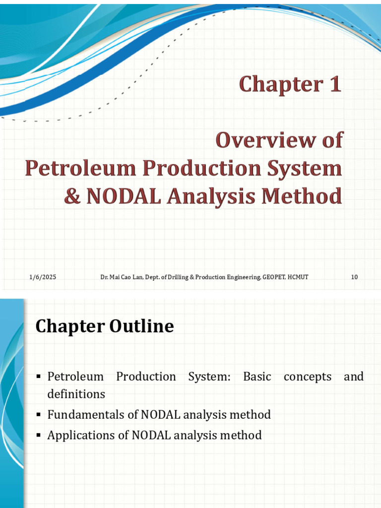 1 - Chapter 1. Overview of Petroleum Production System NODAL Analysis Method | PDF | Oil Well