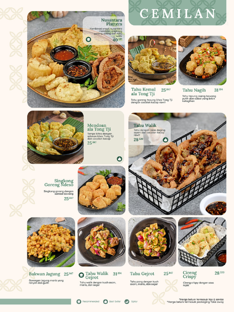 Buku Menu Tong Tji Tea House | PDF