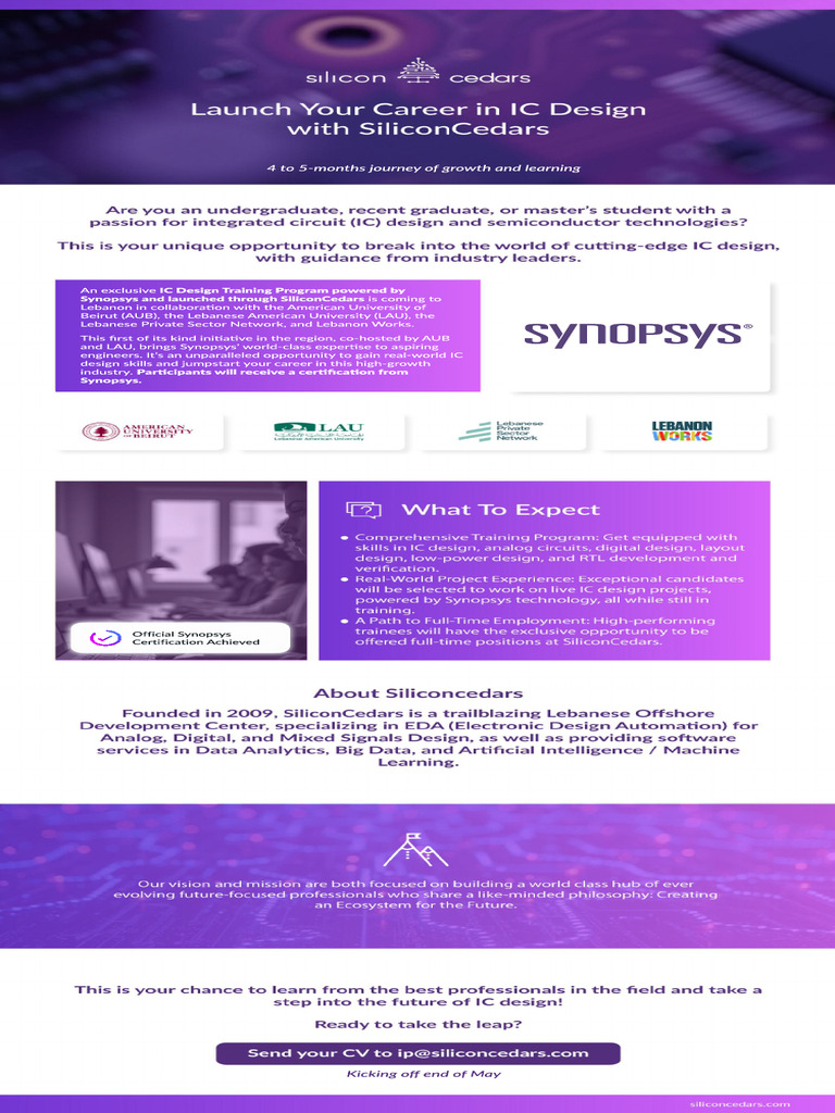 SiliconCedars Career in IC Design | PDF