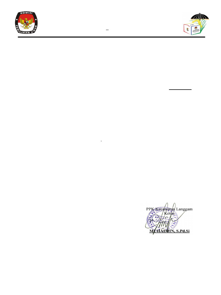 Undangan Raker PPK Langgam | PDF