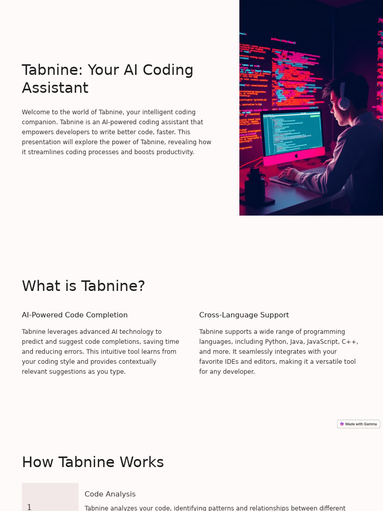 Tabnine Your AI Coding Assistant | PDF | Artificial Intelligence | Intelligence (AI) & Semantics