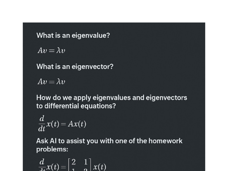 Eigenvectors Eigenvalues Presentation | PDF