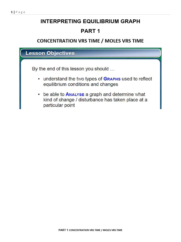 Chemical Equilibrium Graph 2020 | PDF | Chemical Equilibrium | Physical ...