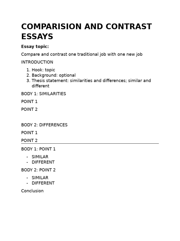 Comparison and contrast essays | PDF