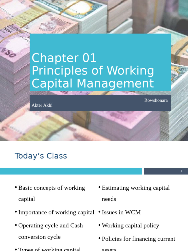Chapter 01 Principles of Working Capital Management | PDF | Working ...