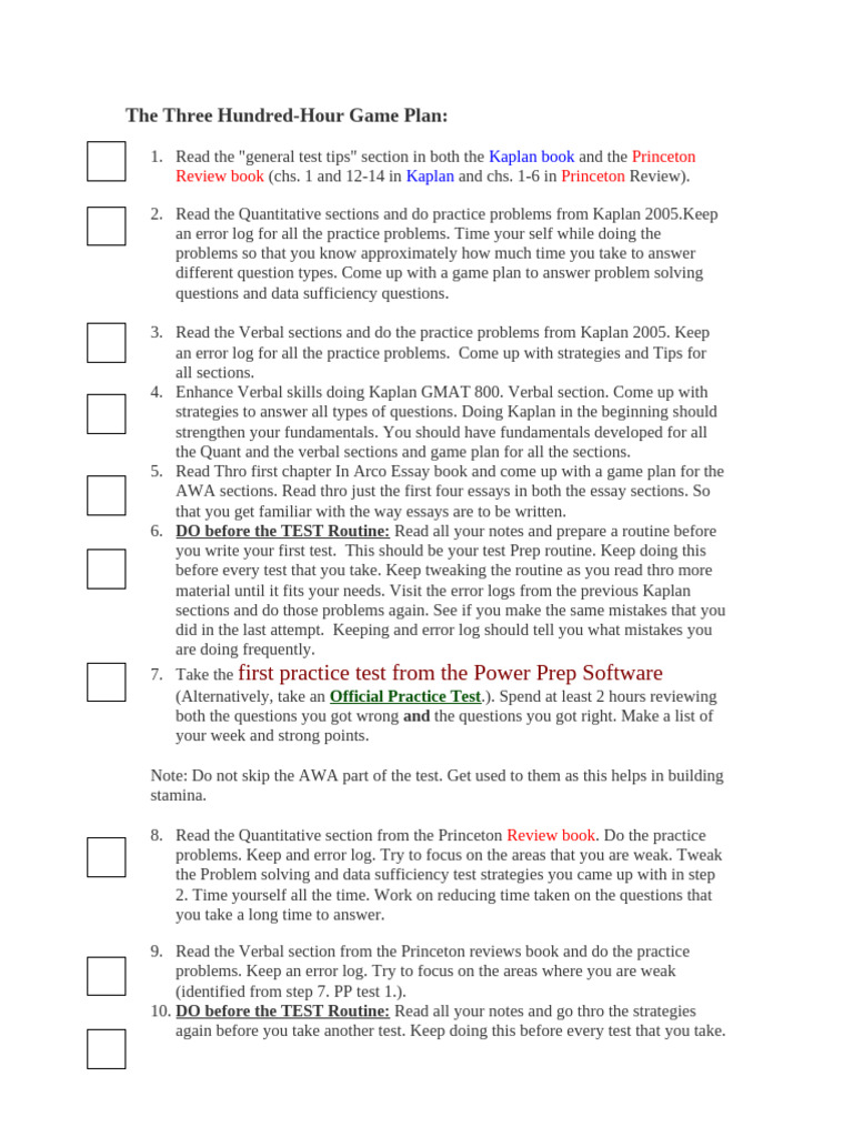 Gameplan 1 | PDF | Graduate Management Admission Test | Cognition