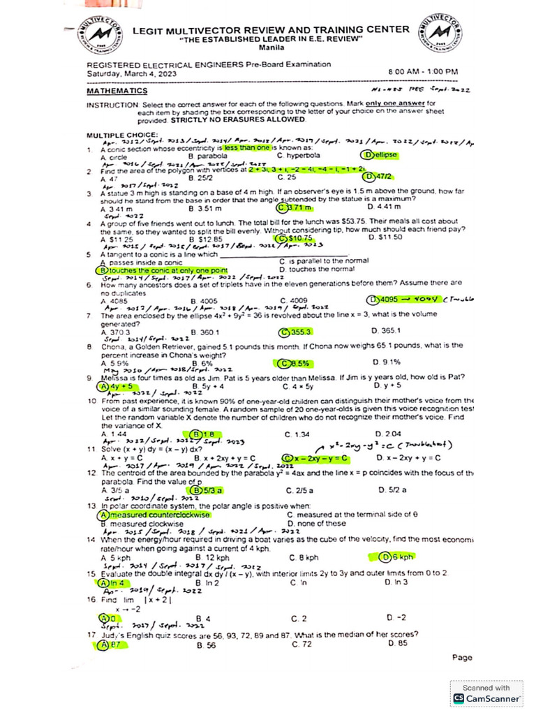 Math (March 2023) | PDF