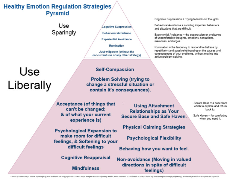 Healthy Emotion Regulation Strategies Pyramid | PDF | Emotional Self ...