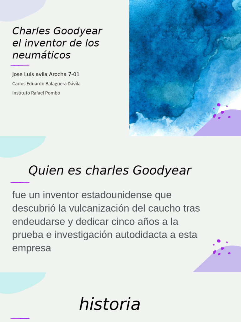 Charles Goodyear El Inventor de Los Neumáticos | PDF