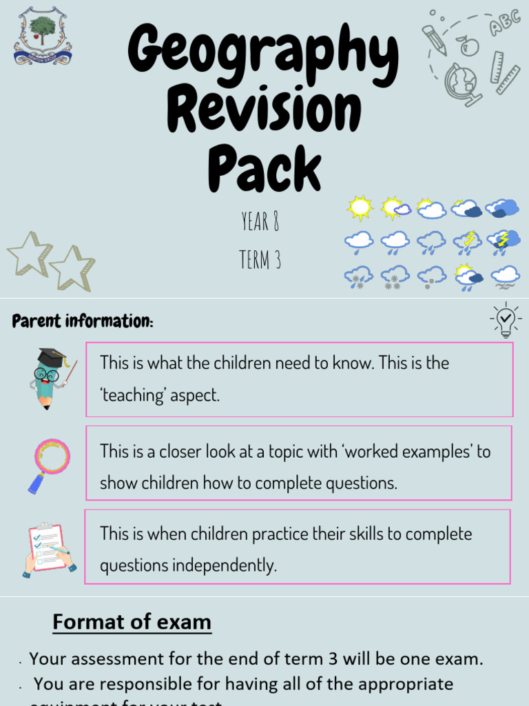 Year 8 Geography Revision Guide | PDF | Precipitation | Tropical Cyclones