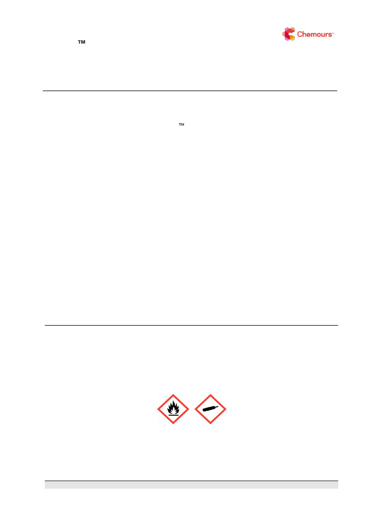 Opteon YF Chemours MSDS GHS | PDF | Química