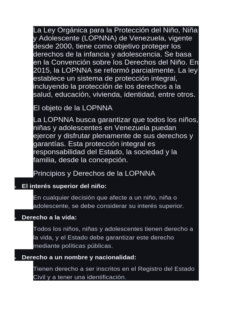 2015 Lopna | PDF | Derechos de los niños | Gobierno