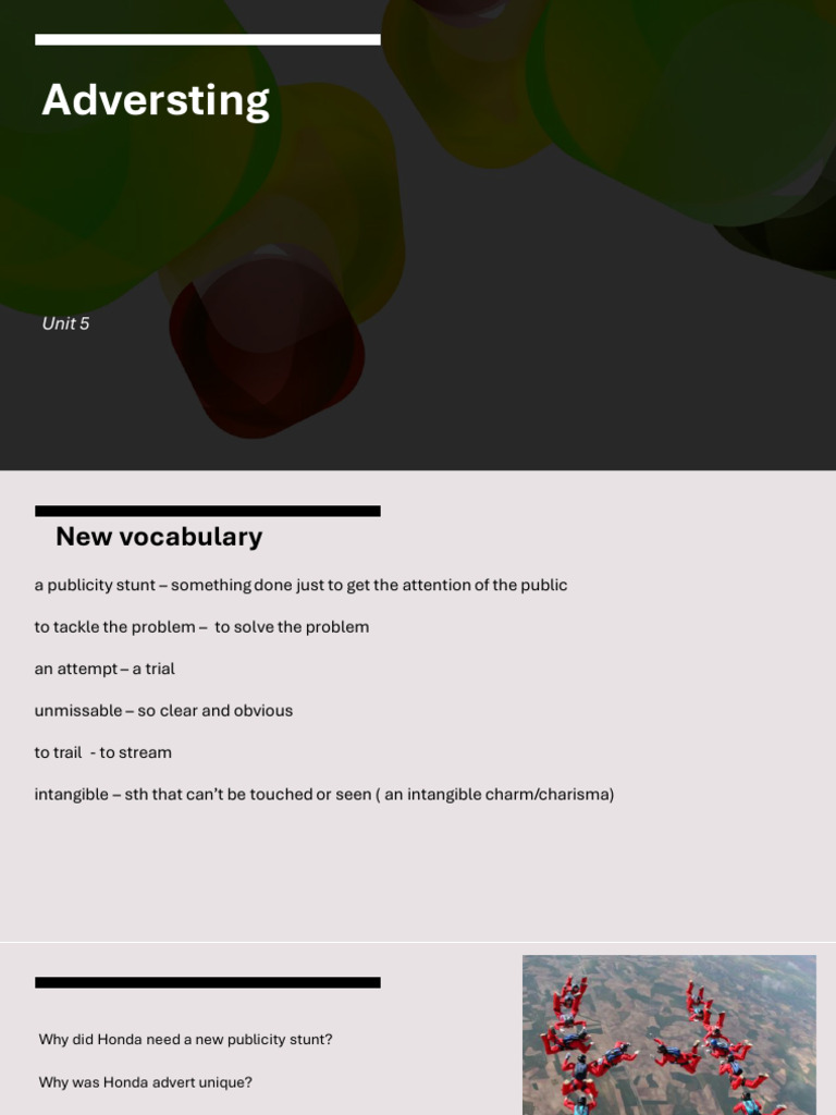 Unit 5 Adverts | PDF
