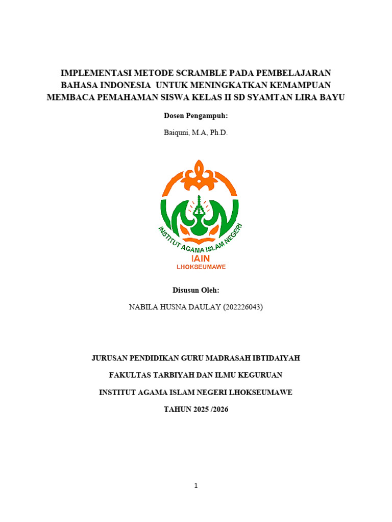 Metopen Proposal Nabila Husna Daulay | PDF