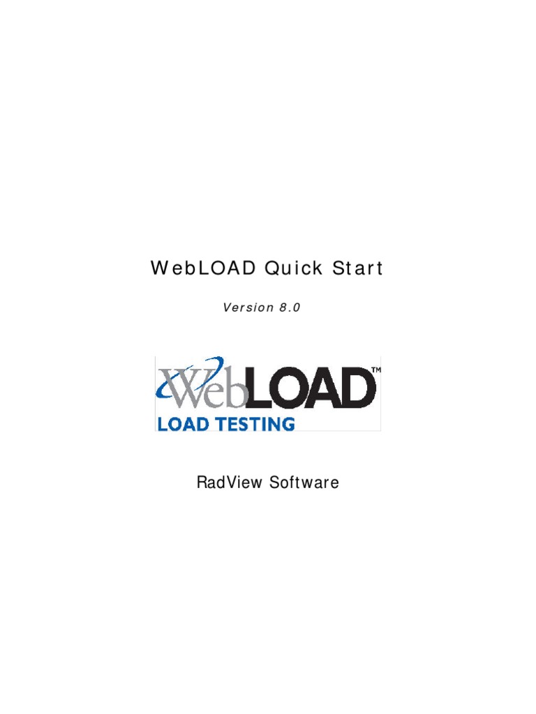 WebLOAD Quick Start Guide | PDF | Web Application | Command Line Interface