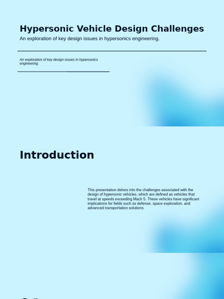 Hypersonic Vehicle Design Challenges | PDF | Hypersonic Speed | Aerodynamics
