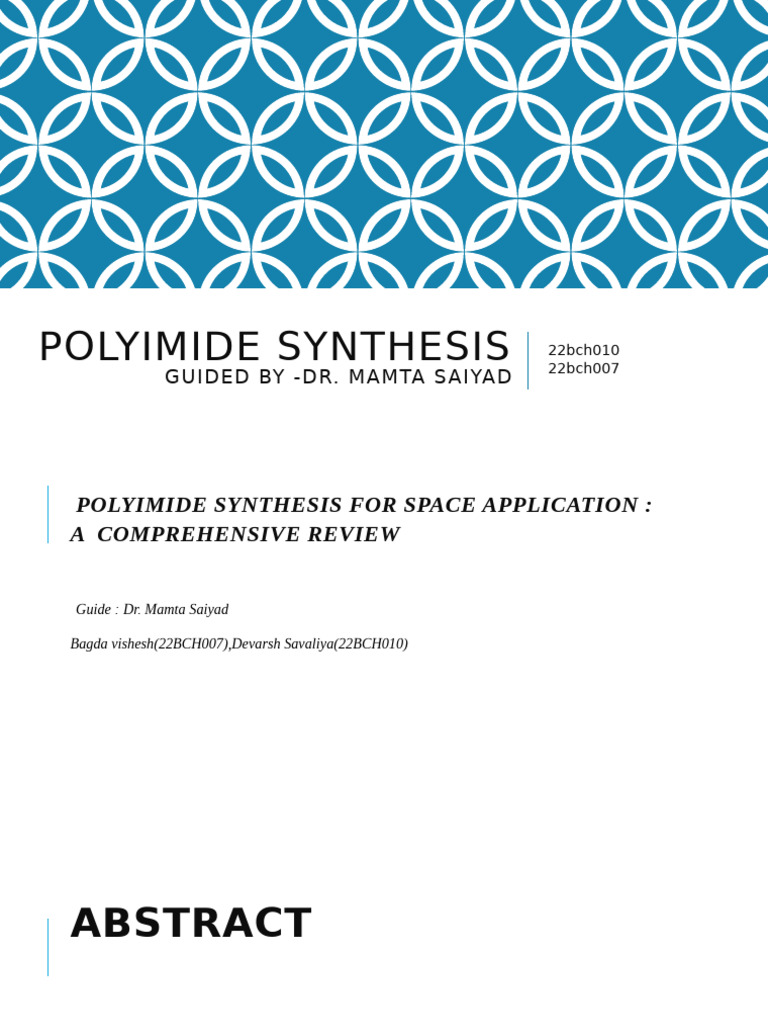 Polyimide synthesis for space application | PDF | Nanocomposite ...