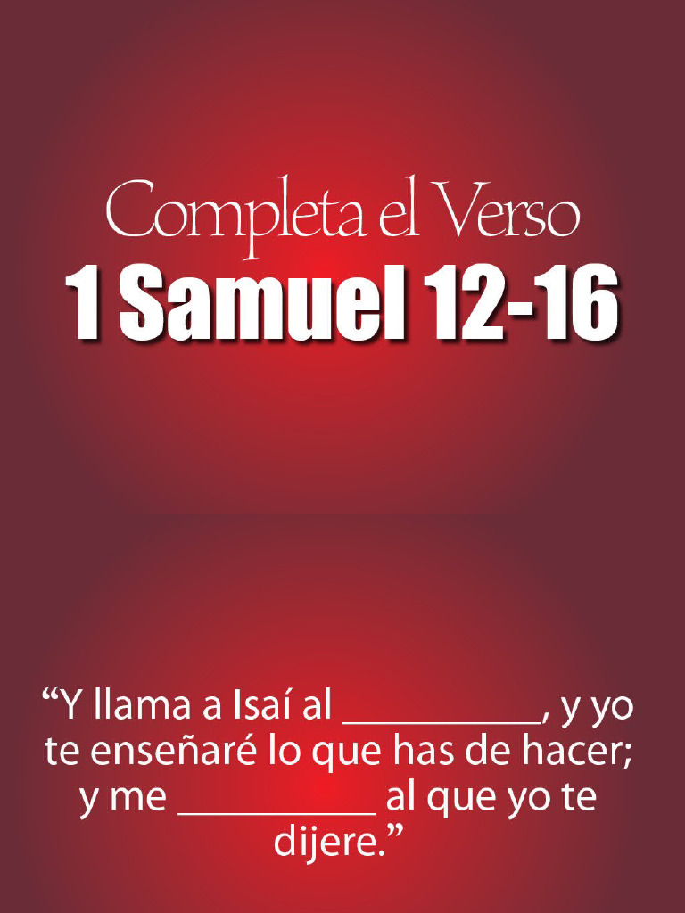 Completa Versiculo 1 Samuel 12 16 | PDF