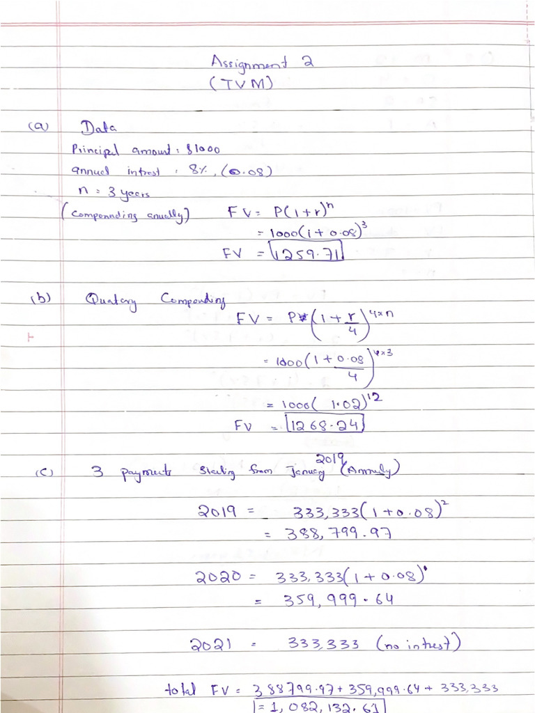 TVM Assignment | PDF
