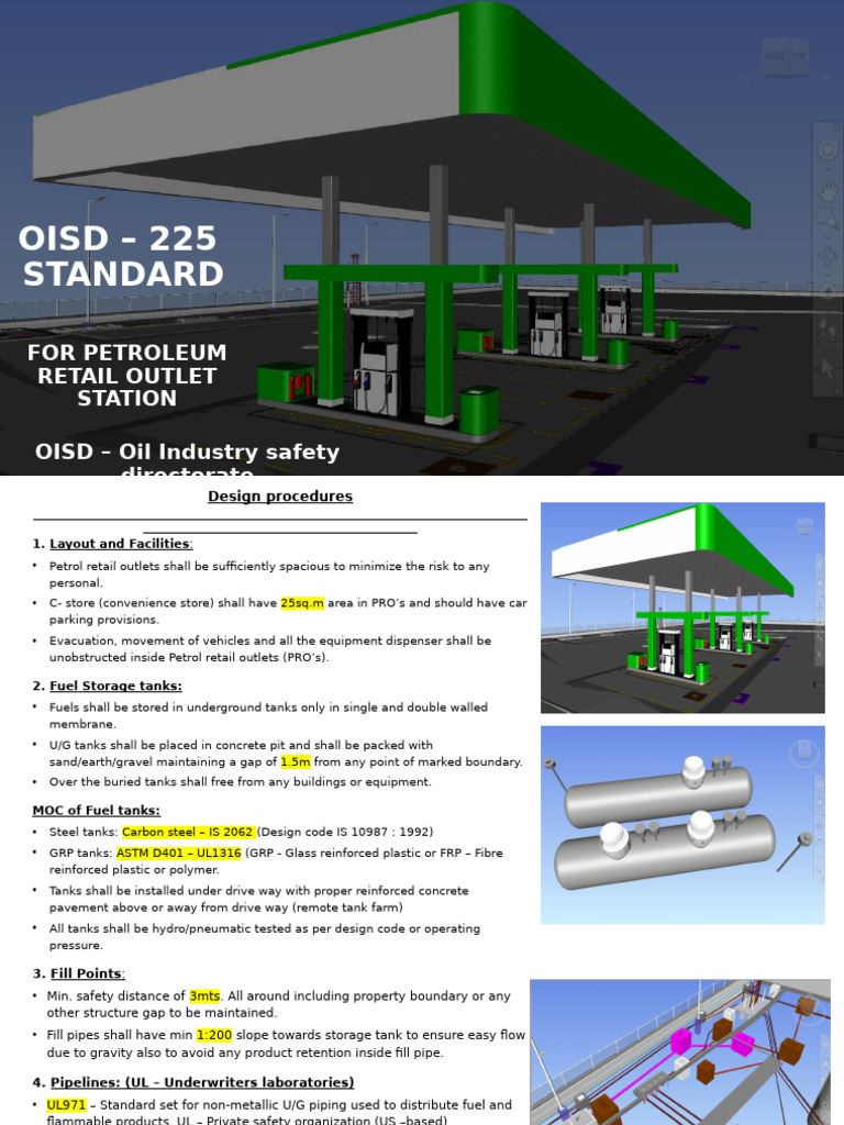 OISD 225 Fuel Retail Outlet Station Generalised | PDF | Pipe (Fluid ...