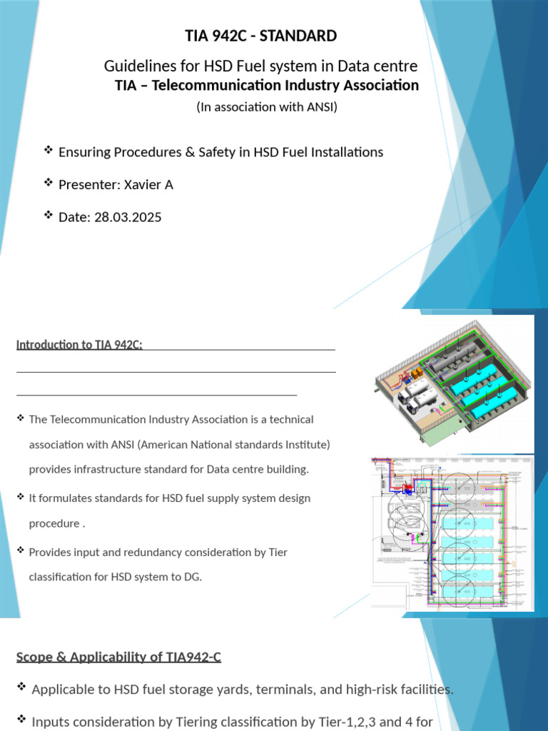 TIA 942C HSD Fuel Systems For Data Centers | PDF