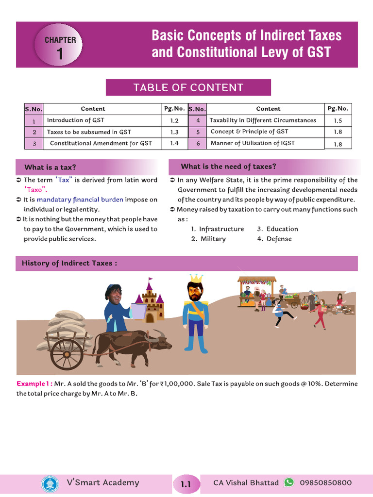 Chapter 1 Basic Concept of GST | PDF