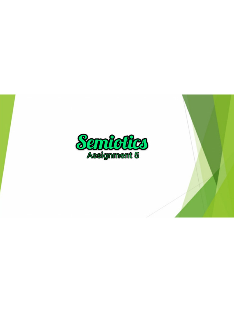 AK Semiotics Assignment 5 | PDF