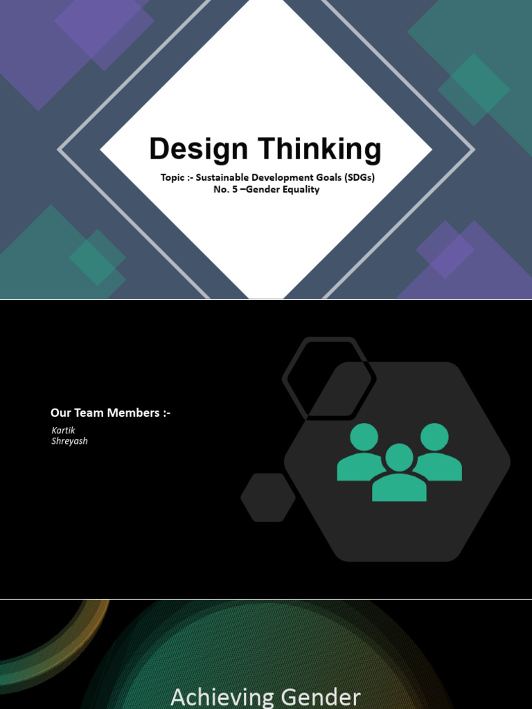 Design Thinking SDG Goal No - 5 - Gender Equality | PDF | Gender Studies | Gender Equality