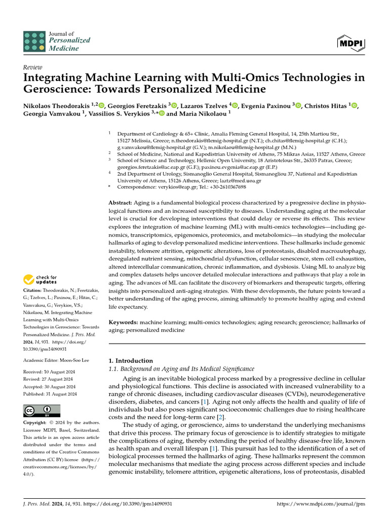 Integrating Machine Learning With Multi-Omics Technologies in ...
