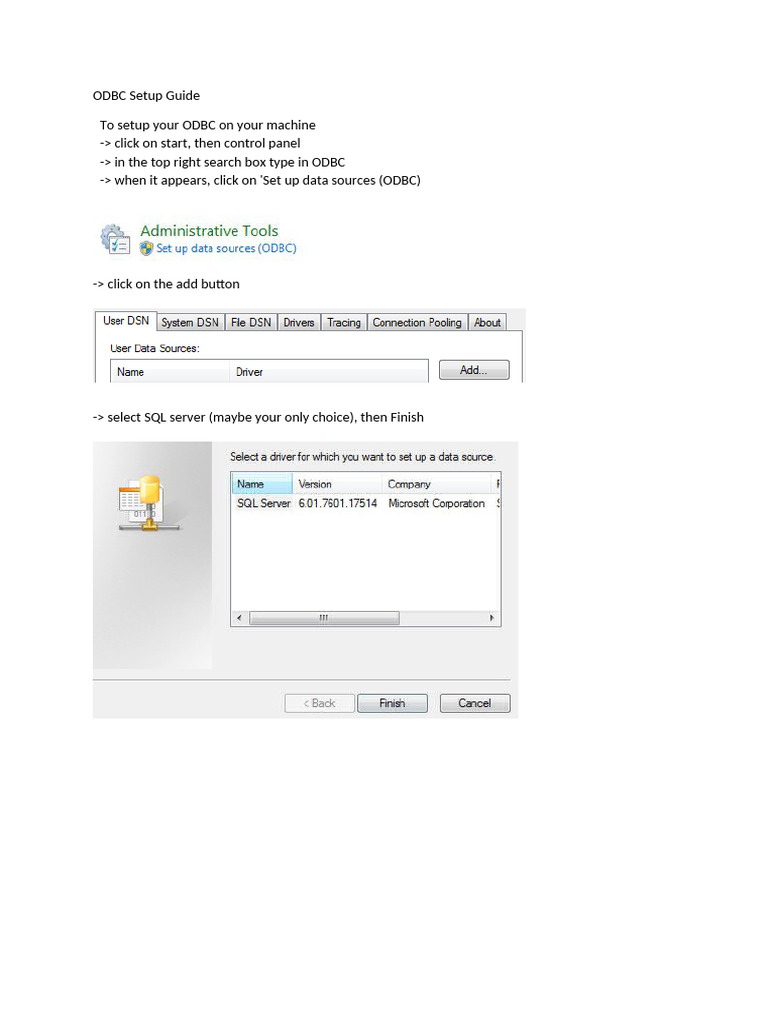 Simple Odbc Setup Guide | PDF