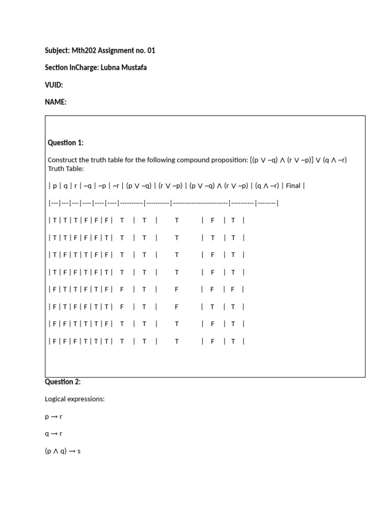 Mth202 Assignment 1 Solution (Lubna) - 1 | PDF