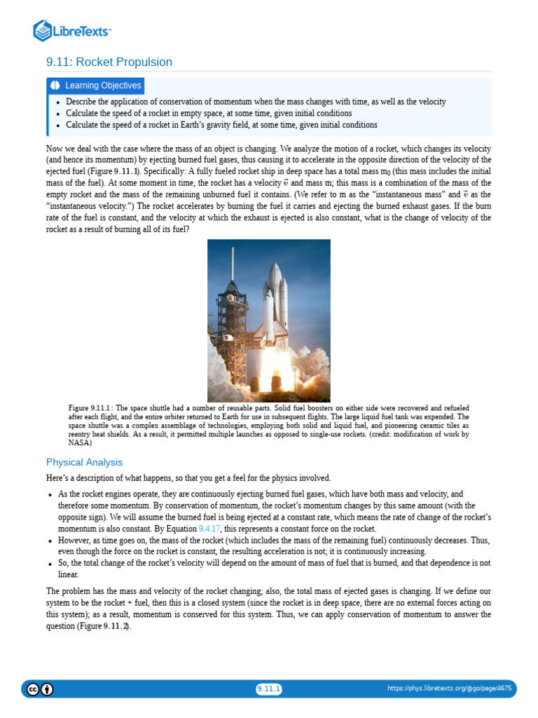 9.11 Rocket Propulsion | PDF | Rocket | Force