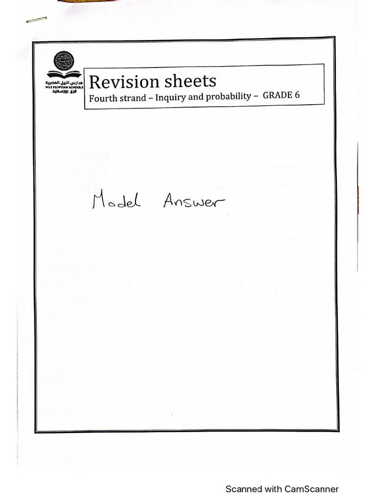 Fourth Strand - Model Answer | PDF