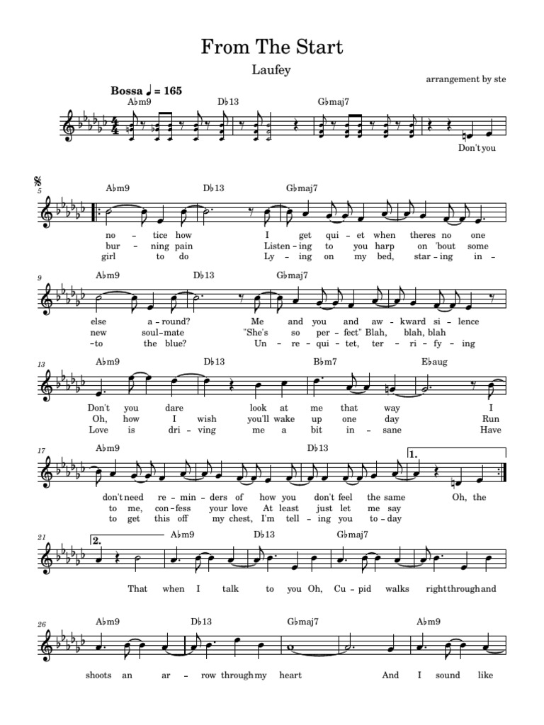 From The Start Lead Sheet | PDF