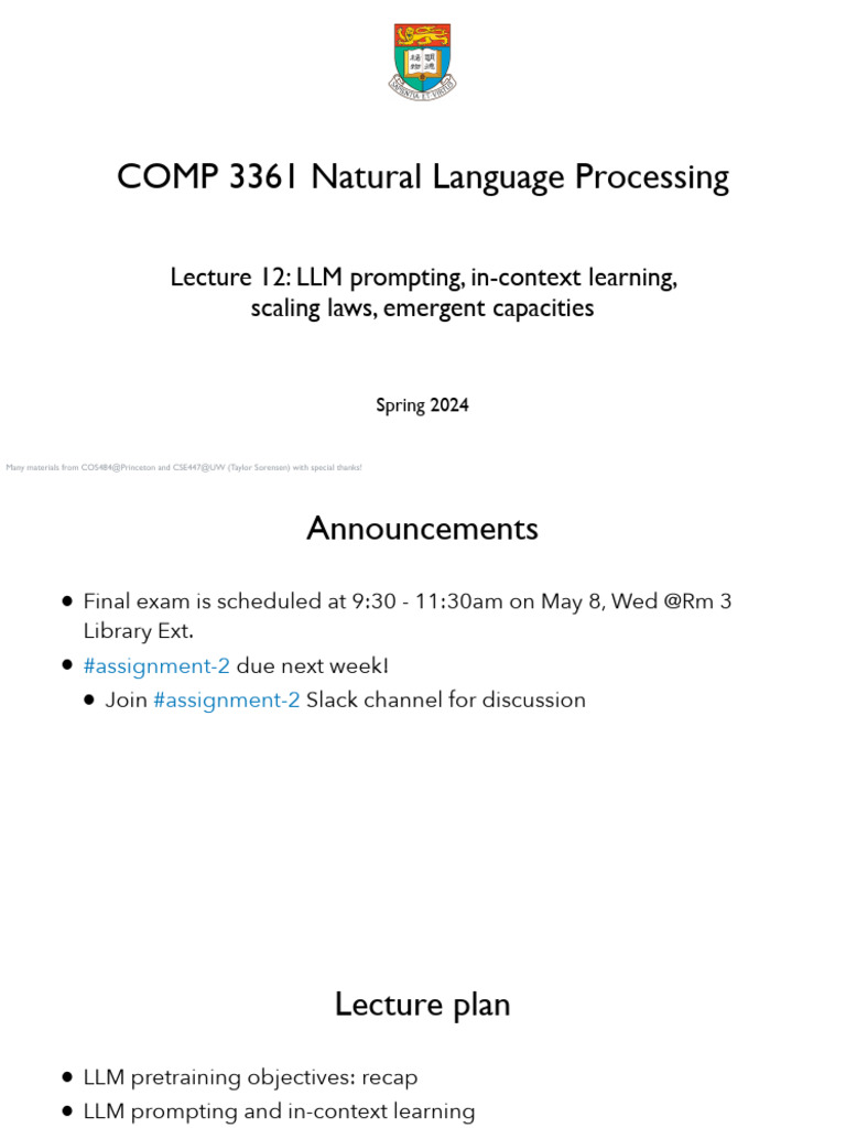 LLM Prompting & In-Context Learning | PDF | Multiplication | Applied ...