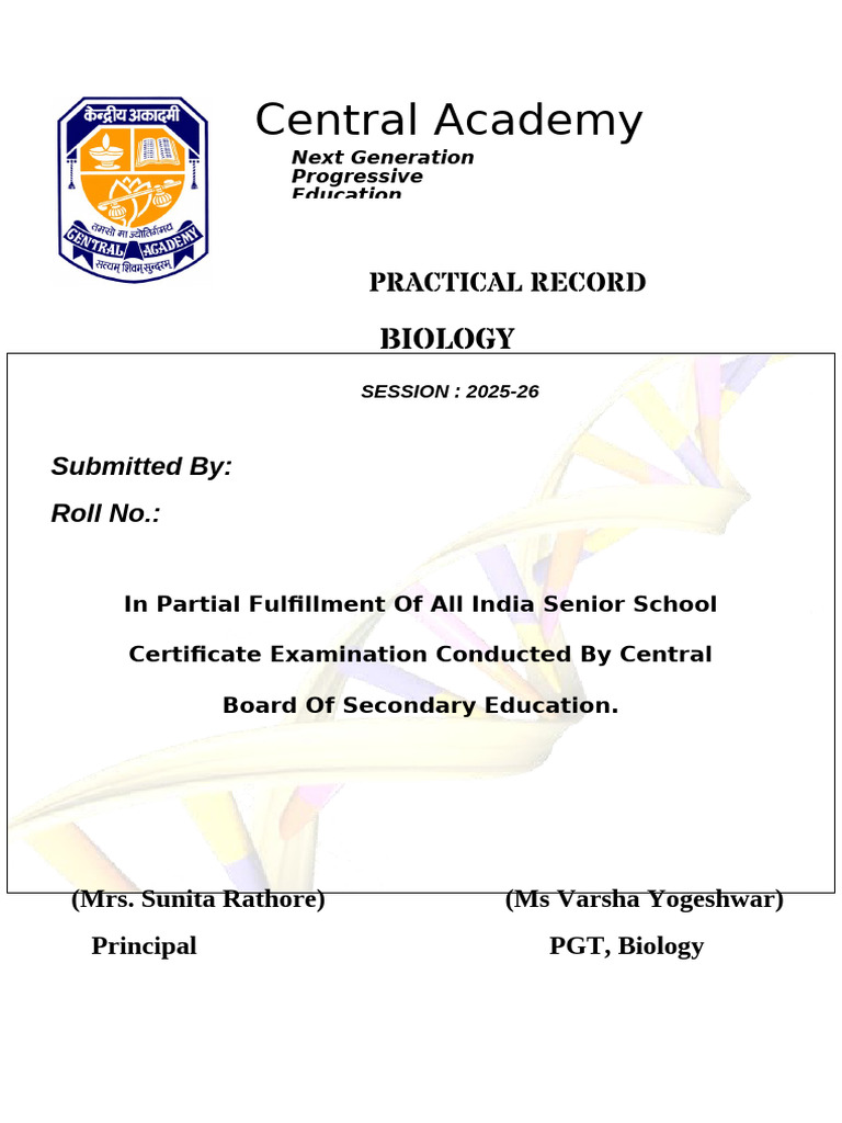 Biology File Front Page | PDF