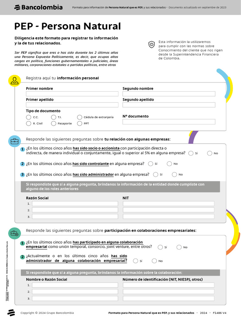 F-1486 V4 Formato Relacionado PEP | PDF