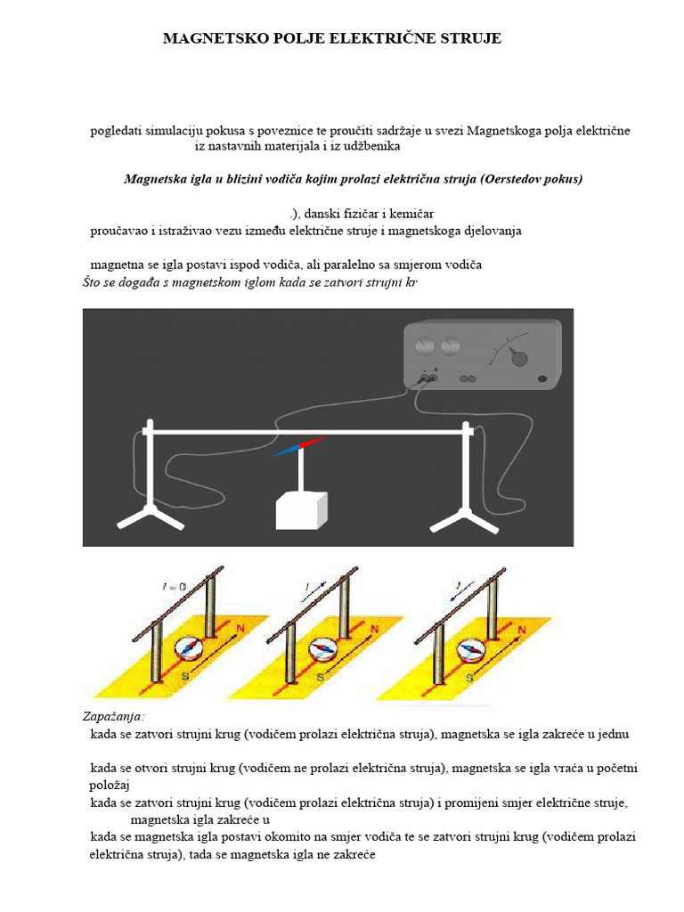 Magnetsko Polje Električne Struje 23 24 | PDF