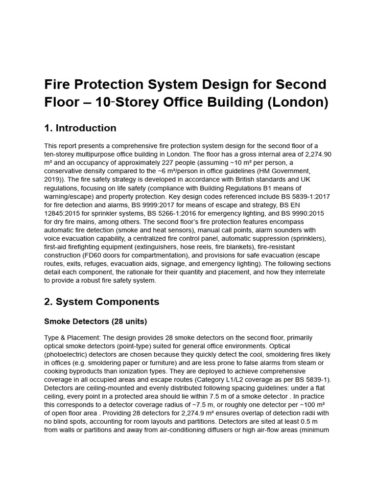 Fire Report PDF | PDF | Fire Sprinkler System | Stairs