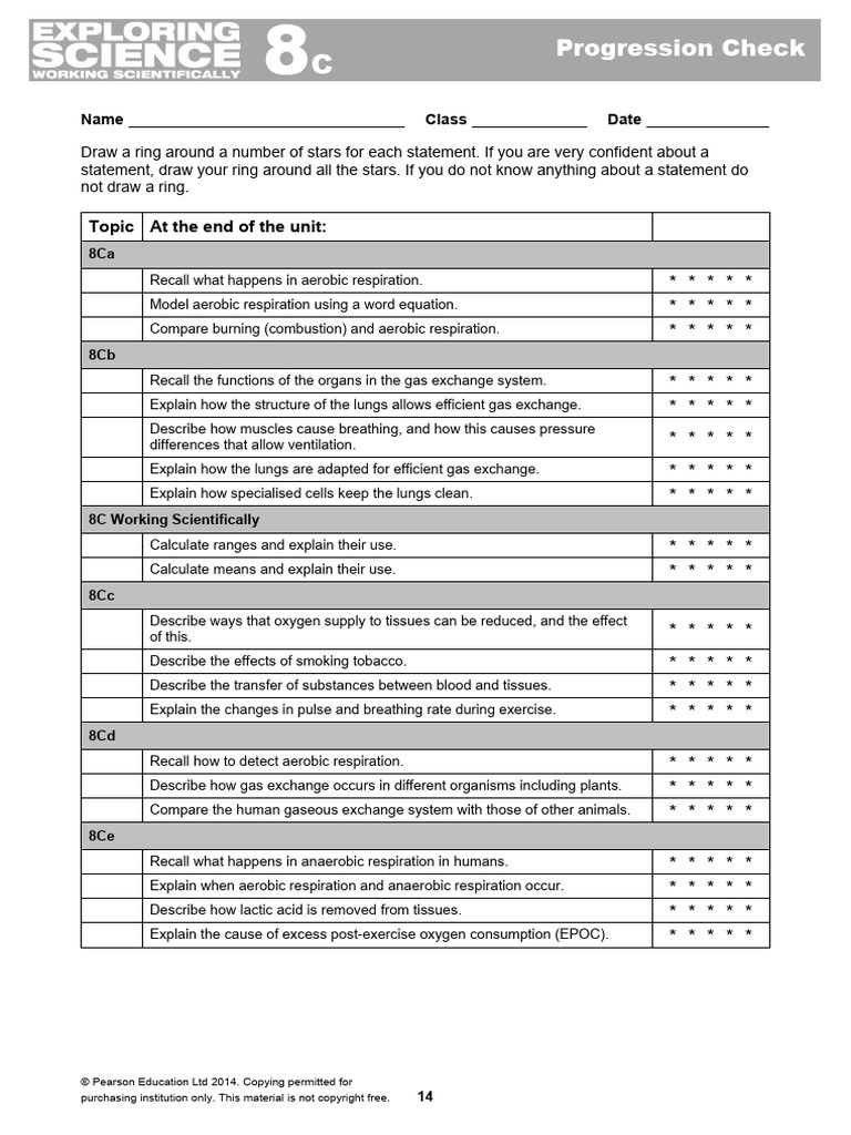 8c - Breathing and Respiration Progression - Check | PDF | Cellular ...