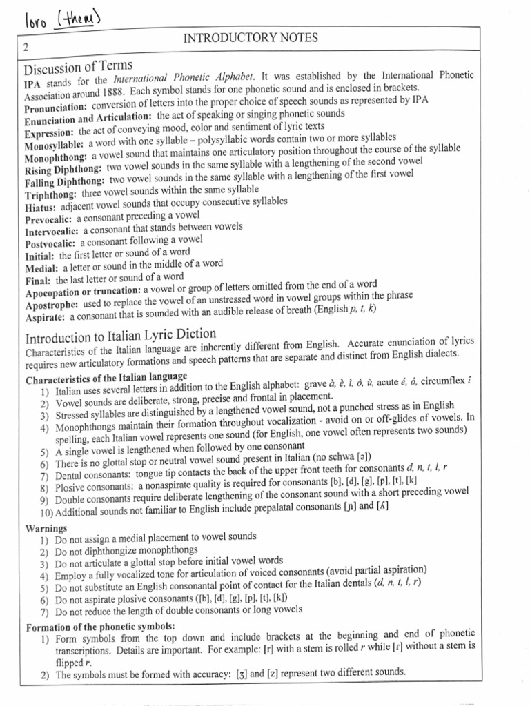 Italian Diction | PDF