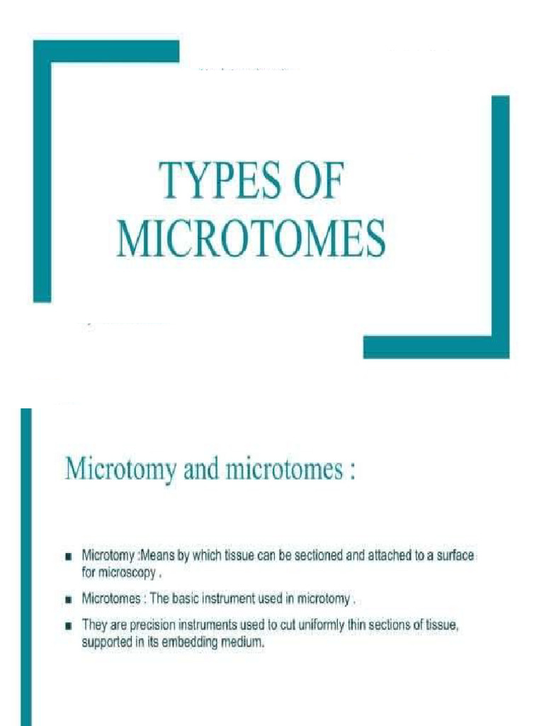 Microtome and Its Types. | PDF
