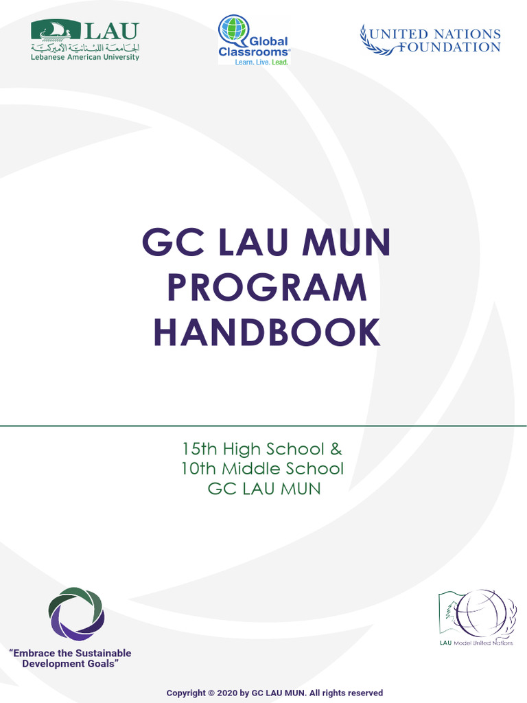 15thGCLAUMUN Program Handbook | PDF