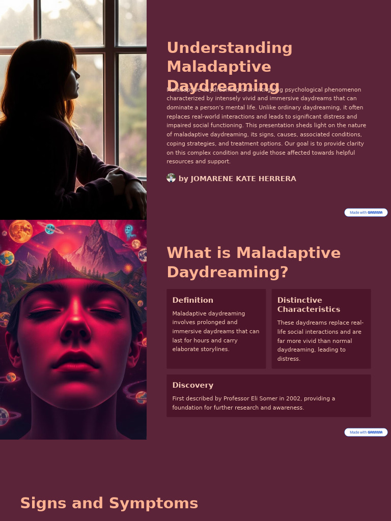 Understanding Maladaptive Daydreaming | PDF | Obsessive–Compulsive Disorder | Mental Disorder