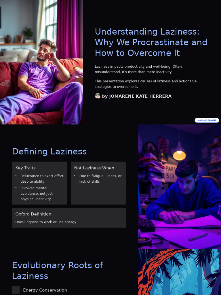 Understanding Laziness Why We Procrastinate and How To Overcome It | PDF | Professional Skills ...