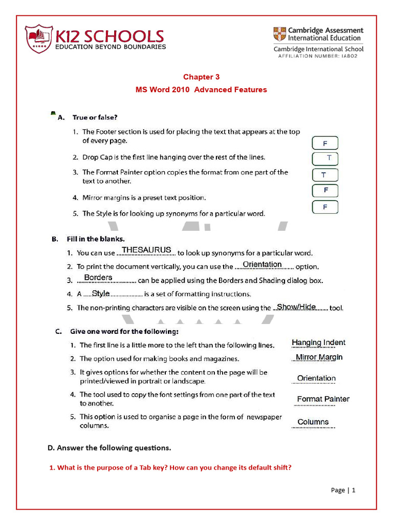 Computer Grade 6 Ch-3 Notes | PDF