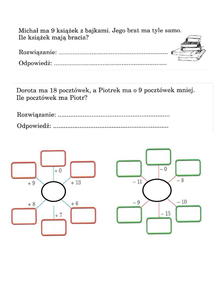 Zadania Tekstowe, Liczenie Do 20 | PDF