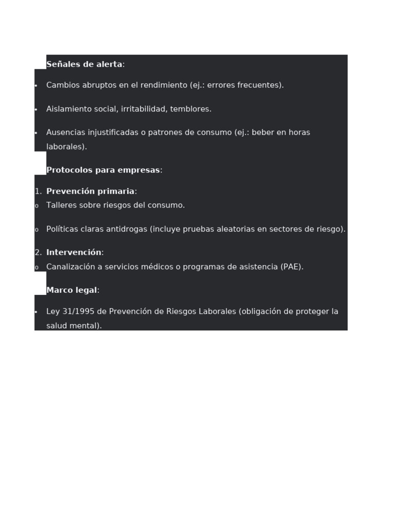 Senales de Alerta | PDF