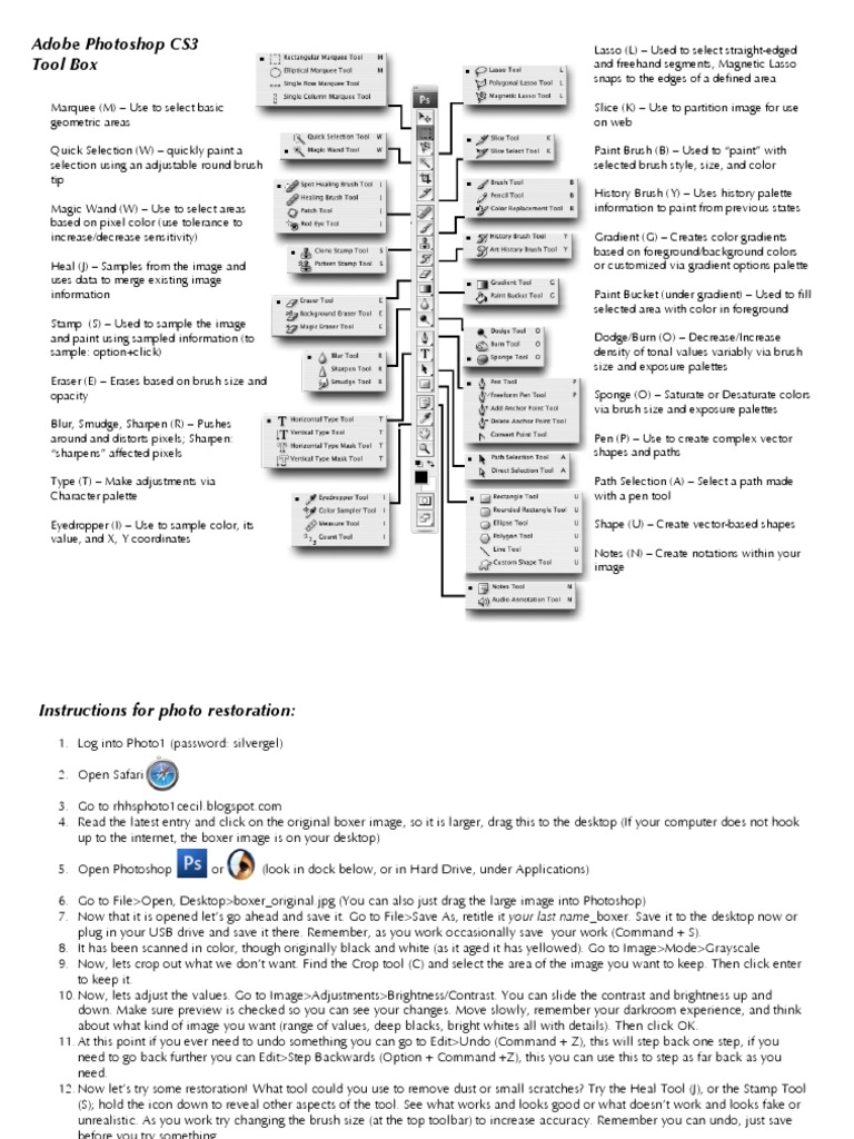 cs3 Tools | PDF | Computer Graphics | Imaging